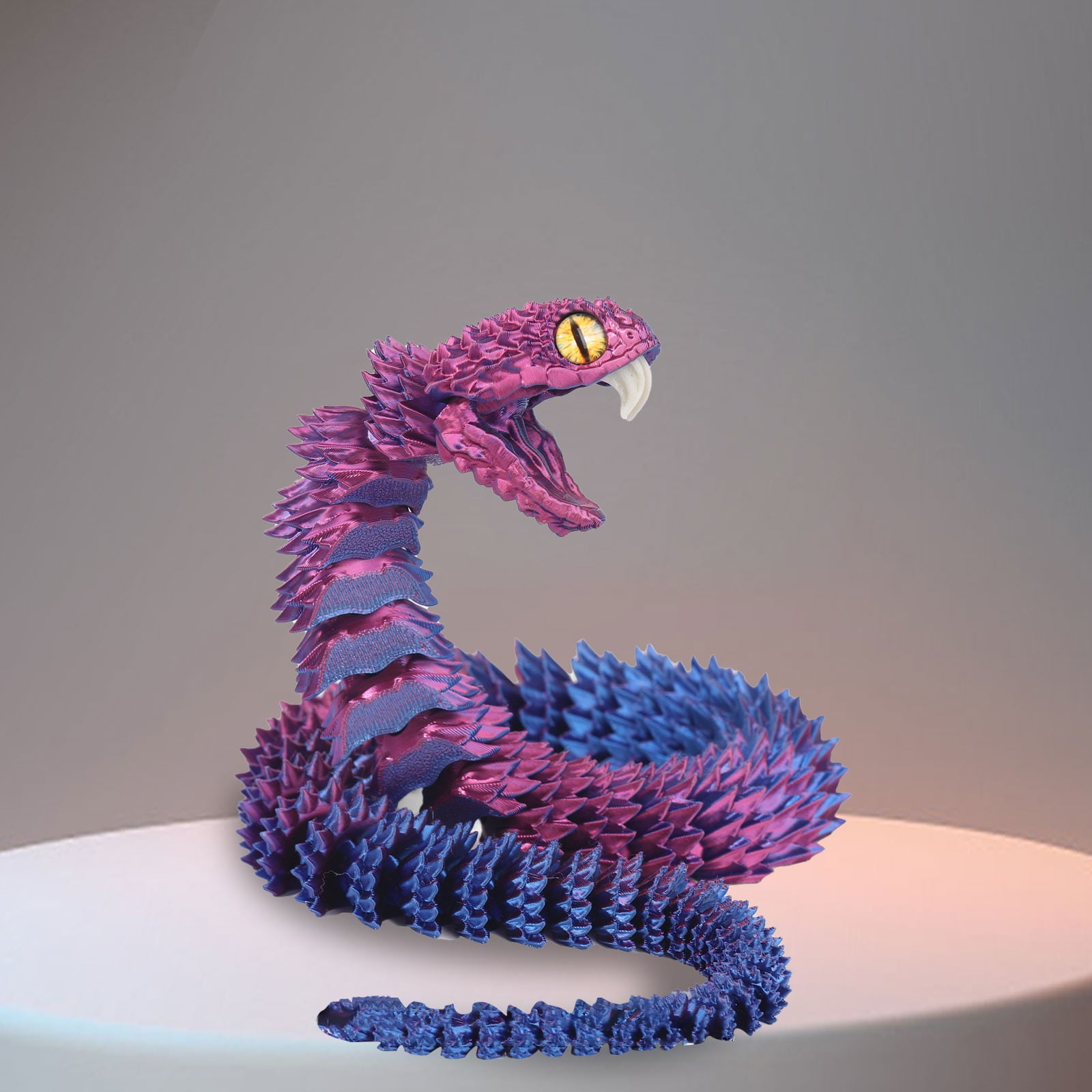 3d Printed Articulated Snake Model Movable Joint Reptile Toy