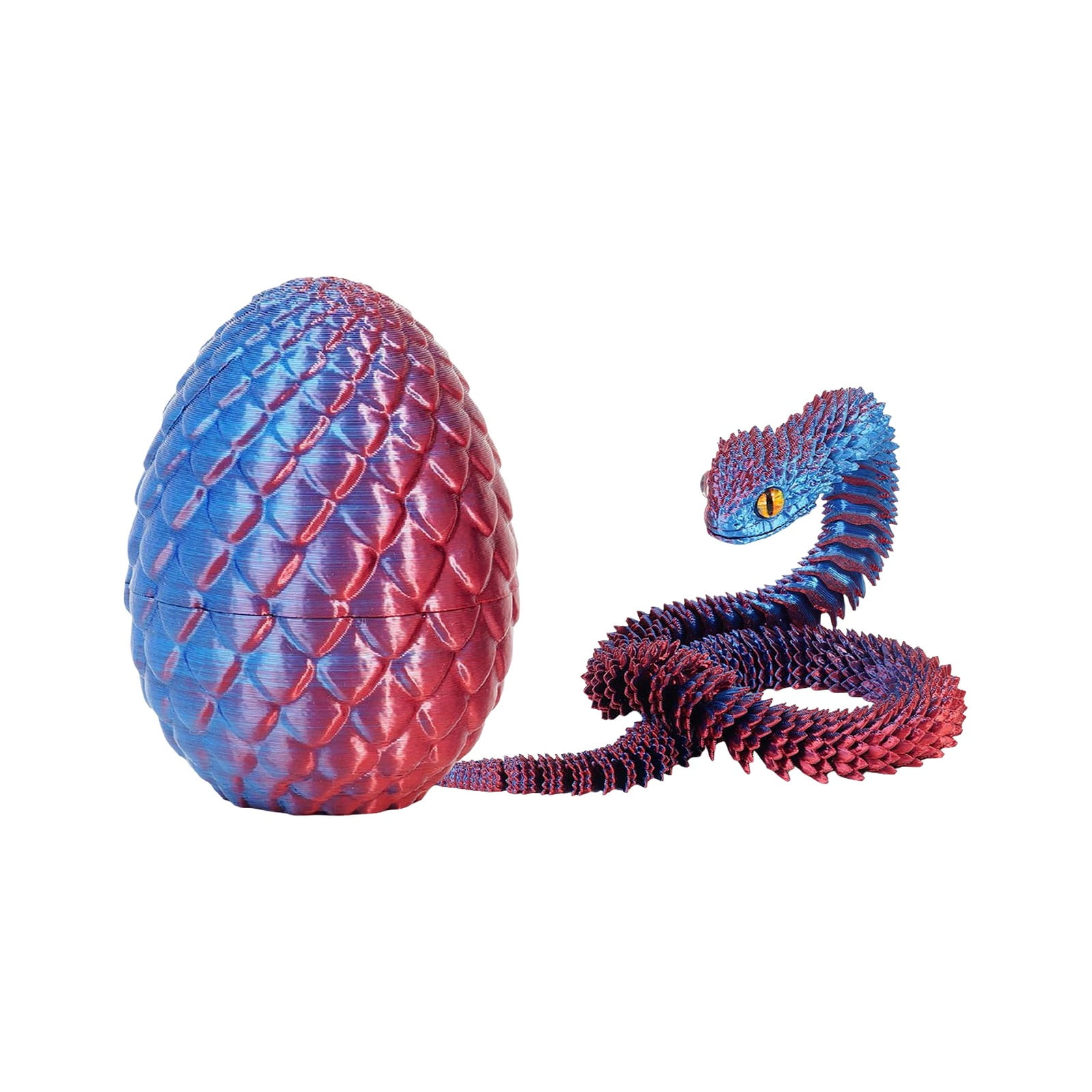 3D Printed Articulated Viper Dragon Egg Set, Movable Joints For ...