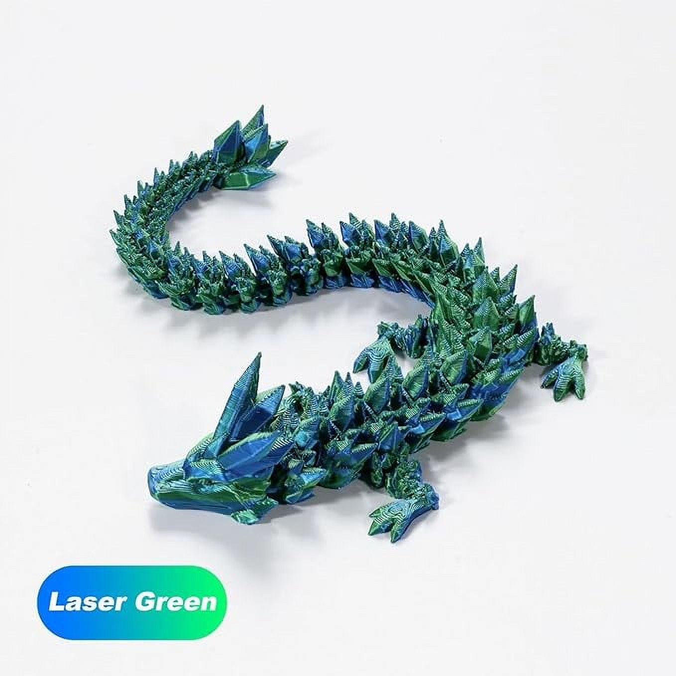 3D Printed Beautiful Flexible Crystal Dragon Statue Decoration ...