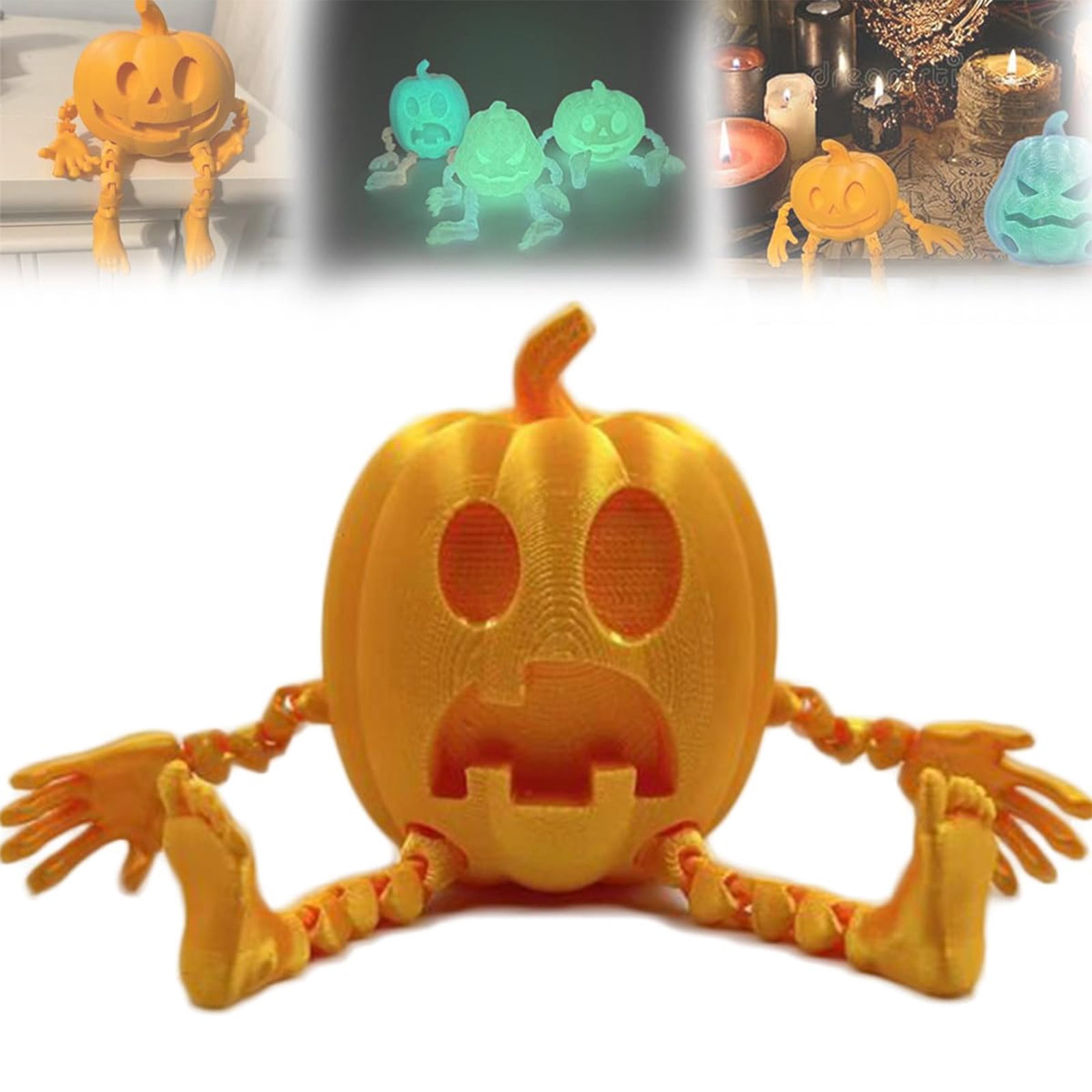 3D Printed, Best Gift, Pumpkin - Happy - Fidget - Halloween Decorations ...