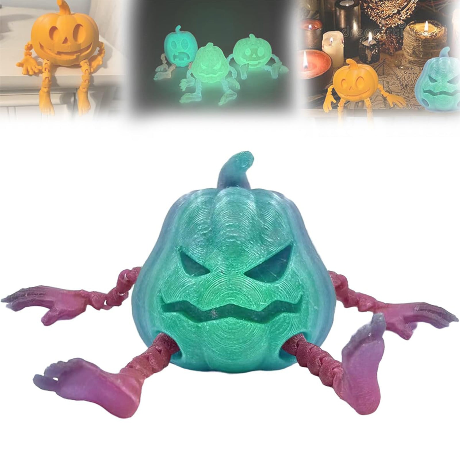 3D Printed, Best Gift, Pumpkin - Happy - Fidget - Halloween Decorations ...