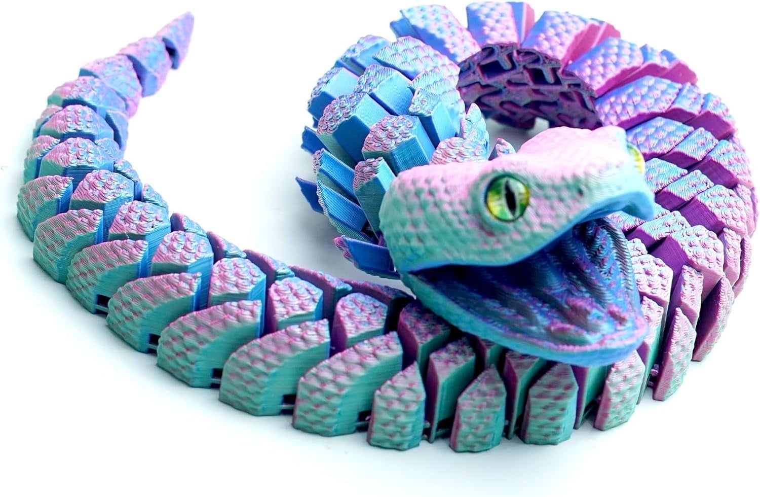 3D Printed Big Headed Snake,Fidget Toys,Flexible Articulated Mystery ...