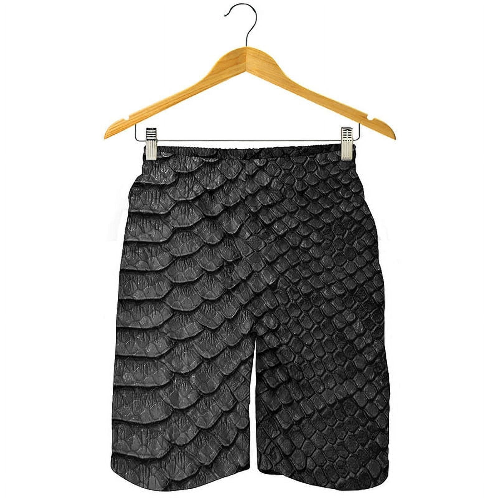 3D Printed Black White Snake Beach Shorts Men Summer Punk Swim Trunks ...