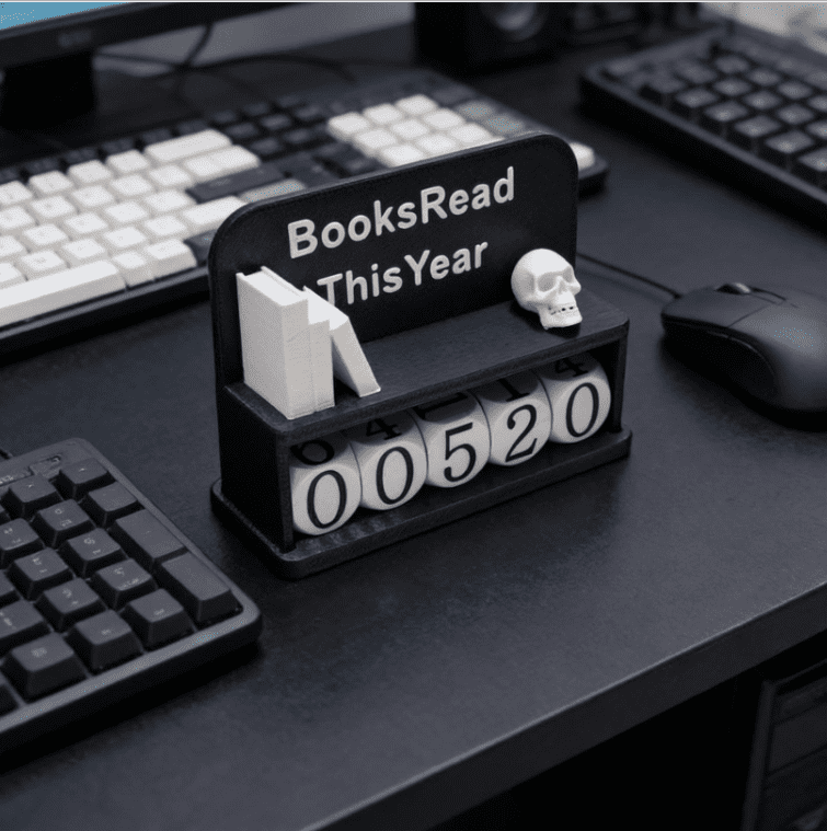 3D Printed Books Read Tracker Books Read This Year Counter Reading ...