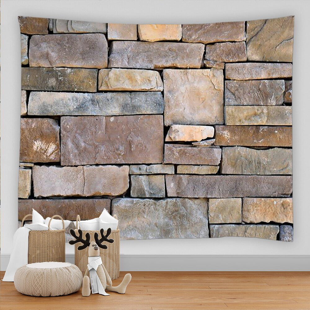 3D Printed Brick Stone Tapestry Wall Hanging Boho Decor Wall Cloth ...