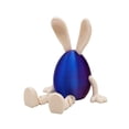 3D Printed Bunny Model Portable Movable Easter Rabbit Ornament Plastic ...