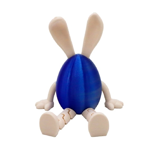 3D Printed Bunny Model Portable Movable Easter Rabbit Ornament Plastic ...