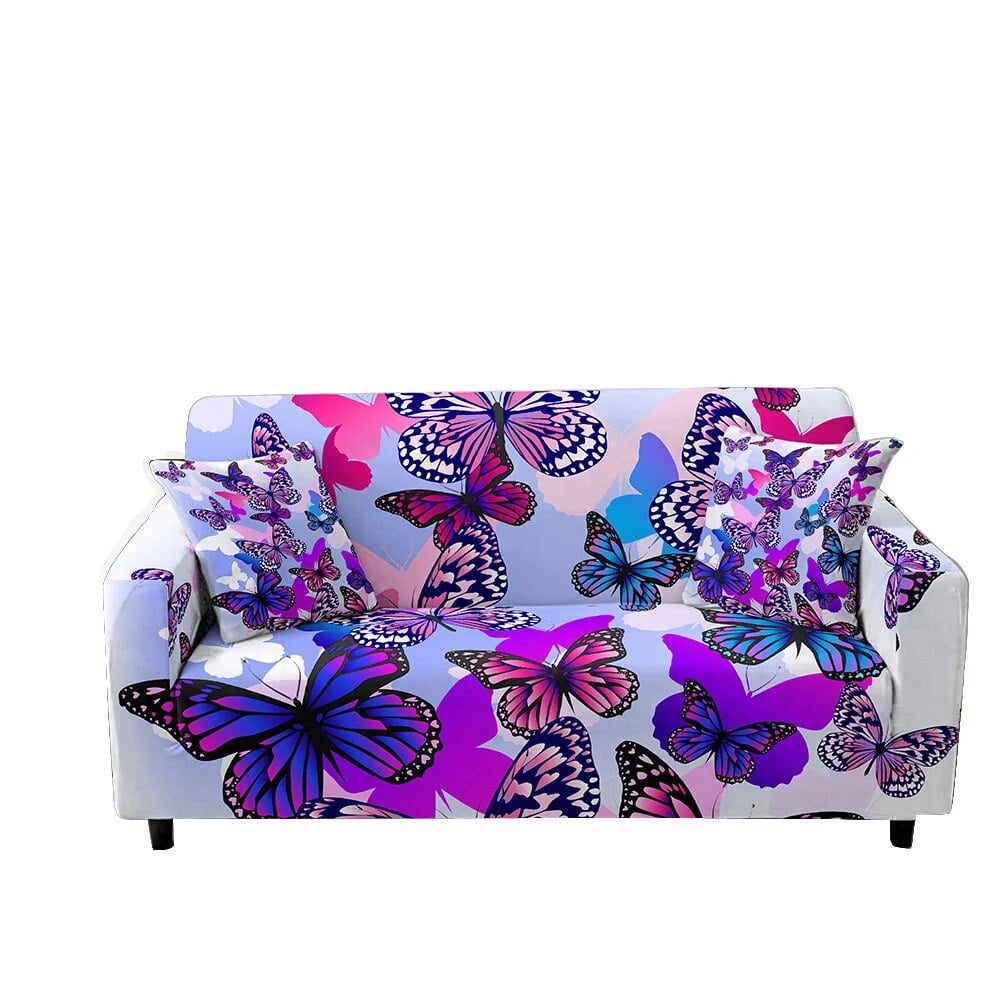 3D Printed Butterfly Slipcovers Sofa Cover for Living Room Sectional ...