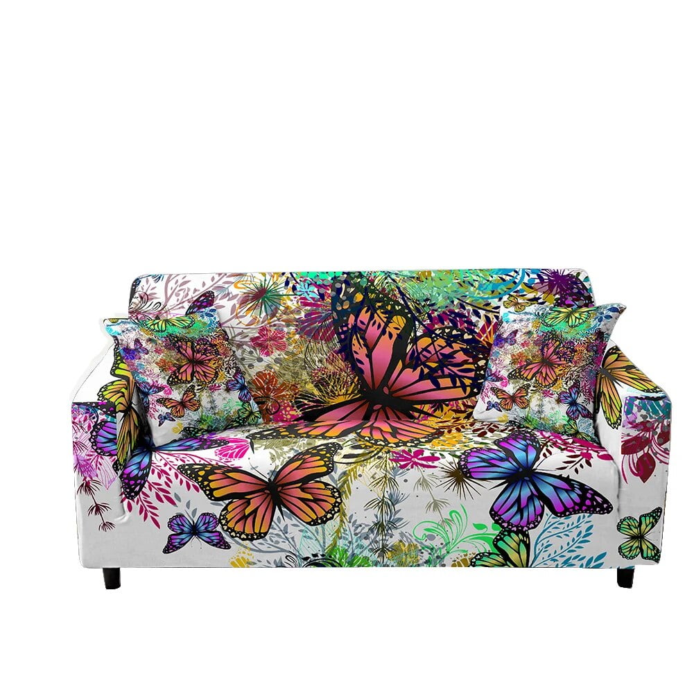 3D Printed Butterfly Slipcovers Sofa Cover for Living Room Sectional ...