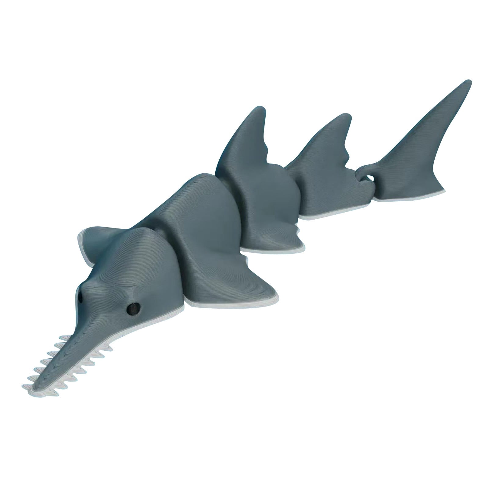 3D Printed Carpenter Shark Action Figure, Poseable Ocean Creature Toy ...