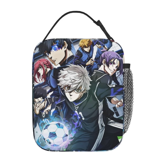 3D Printed Cartoon BLUE Ball LOC-,K Insulated Lunch Bag Office Work ...