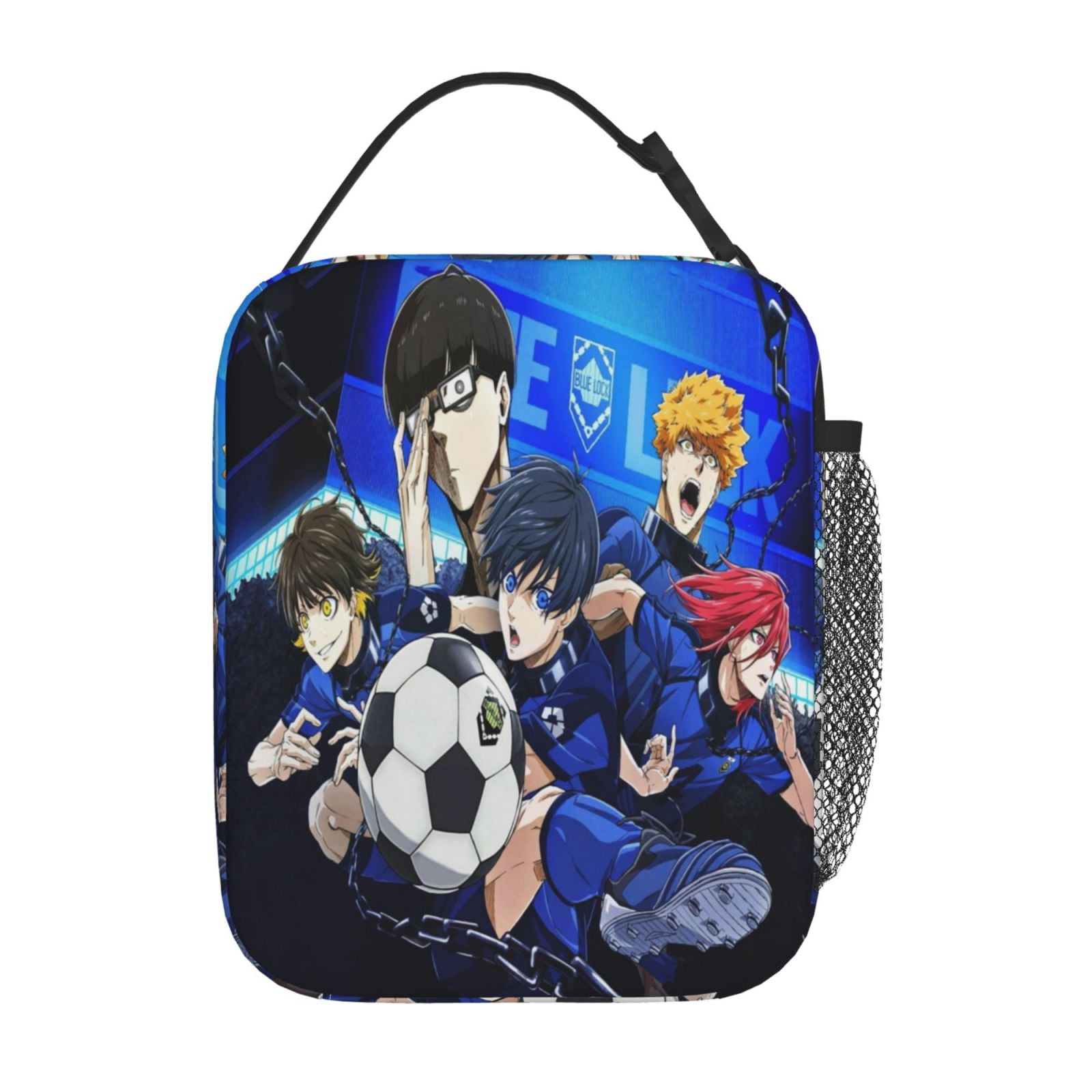 3D Printed Cartoon BLUE Ball LOC-,K Insulated Lunch Bag Office Work ...