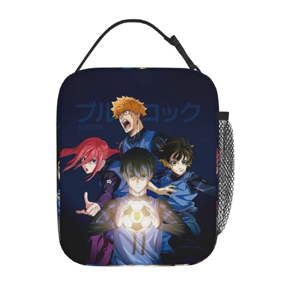 3D Printed Cartoon BLUE Ball LOC-,K Insulated Lunch Bag Office Work ...