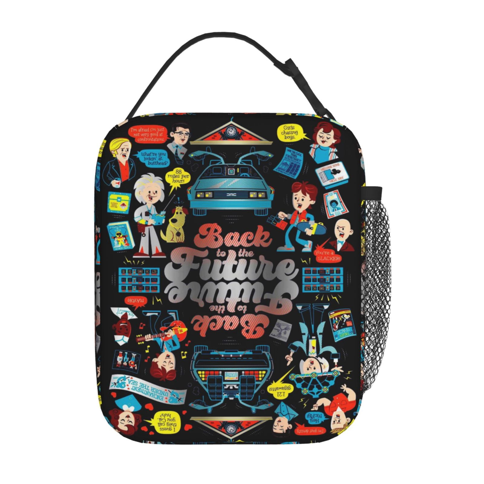 3D Printed Cartoon Back T0 Movie Future Insulated Lunch Bag Office Work ...