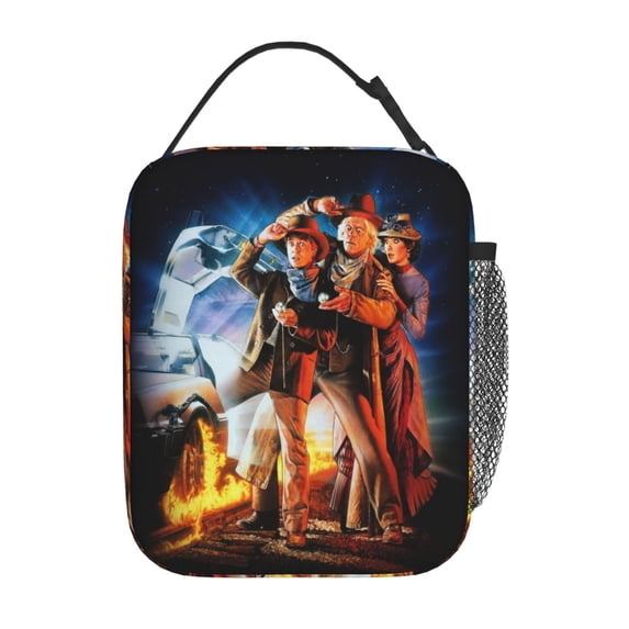 3D Printed Cartoon Back T0 Movie Future Insulated Lunch Bag Office Work ...