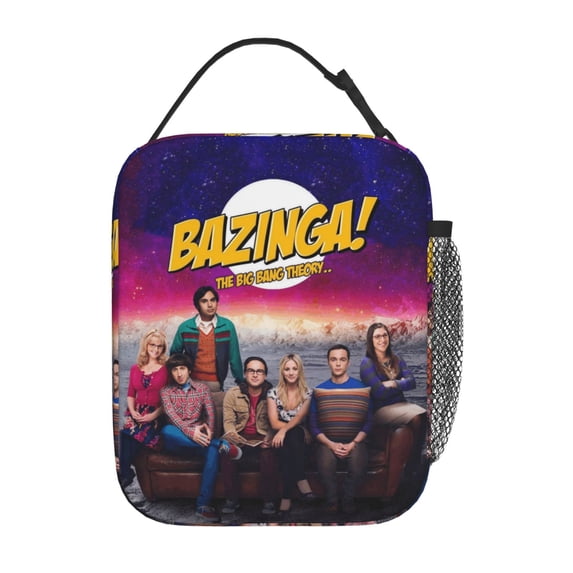 3D Printed Cartoon Big Small B-ang The-0r Insulated Lunch Bag Office ...