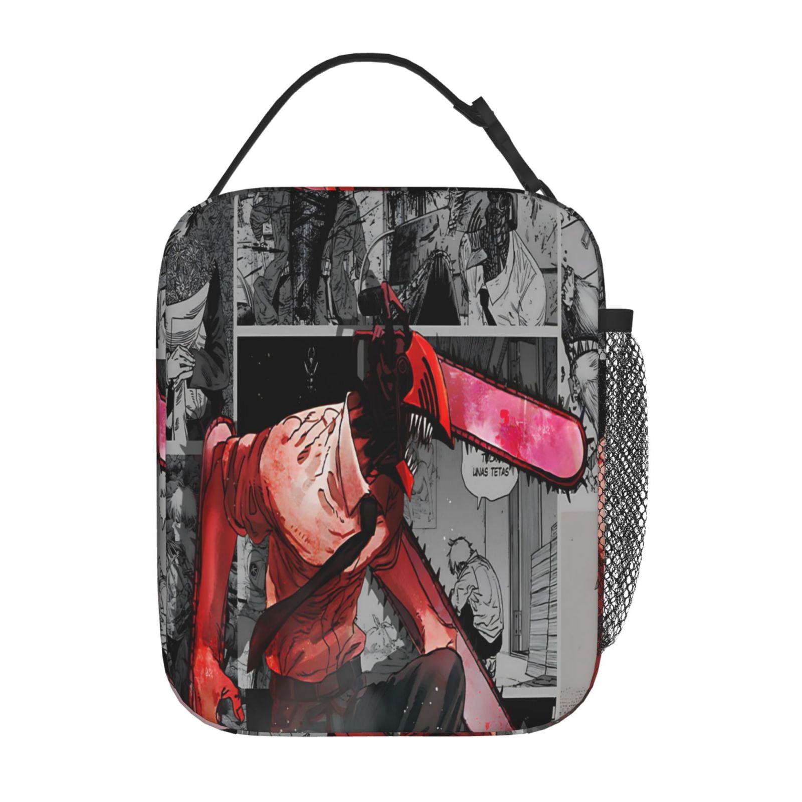 3D Printed Cartoon Chainsaw Orange Men Insulated Lunch Bag Office Work ...