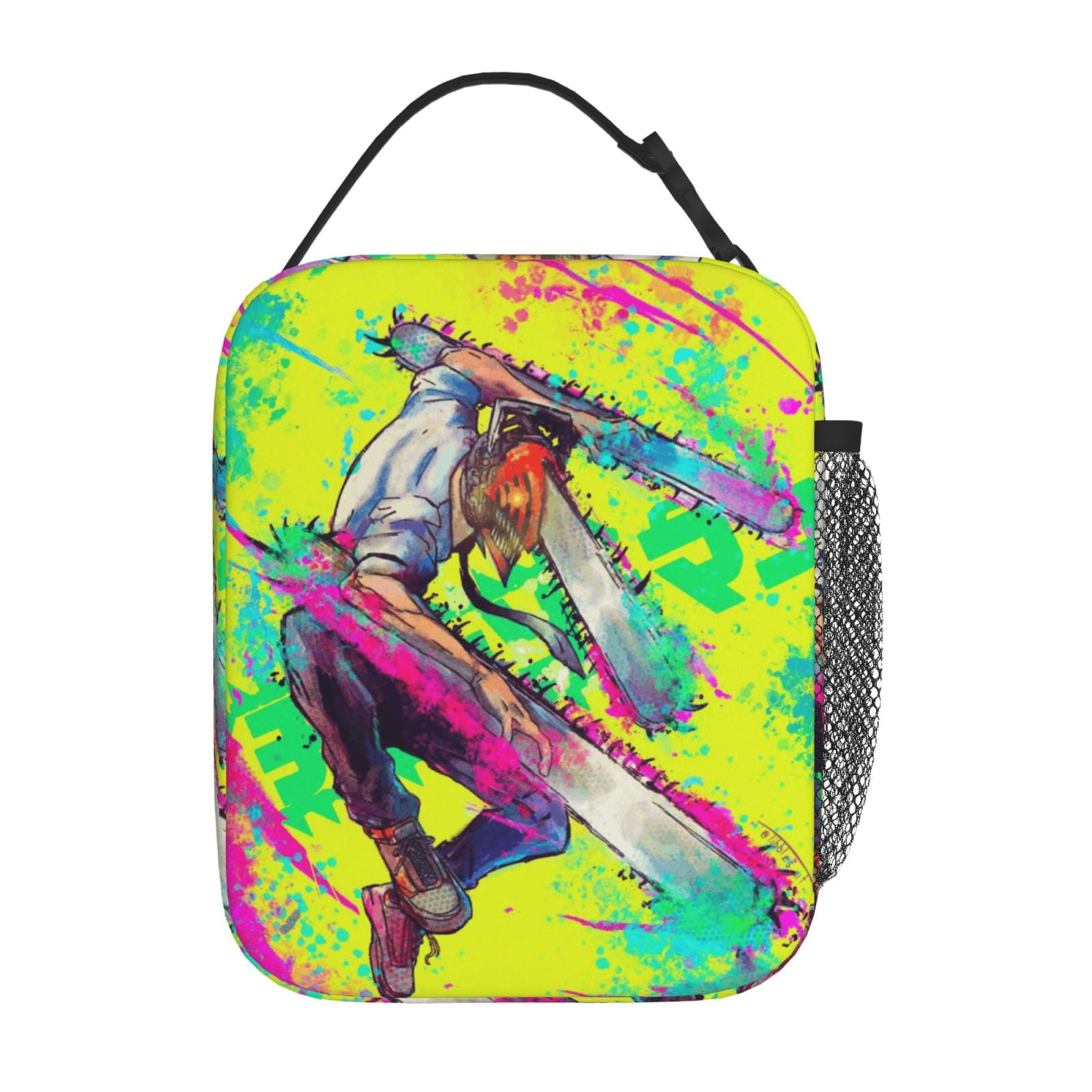 3D Printed Cartoon Chainsaw Orange Men Insulated Lunch Bag Office Work ...