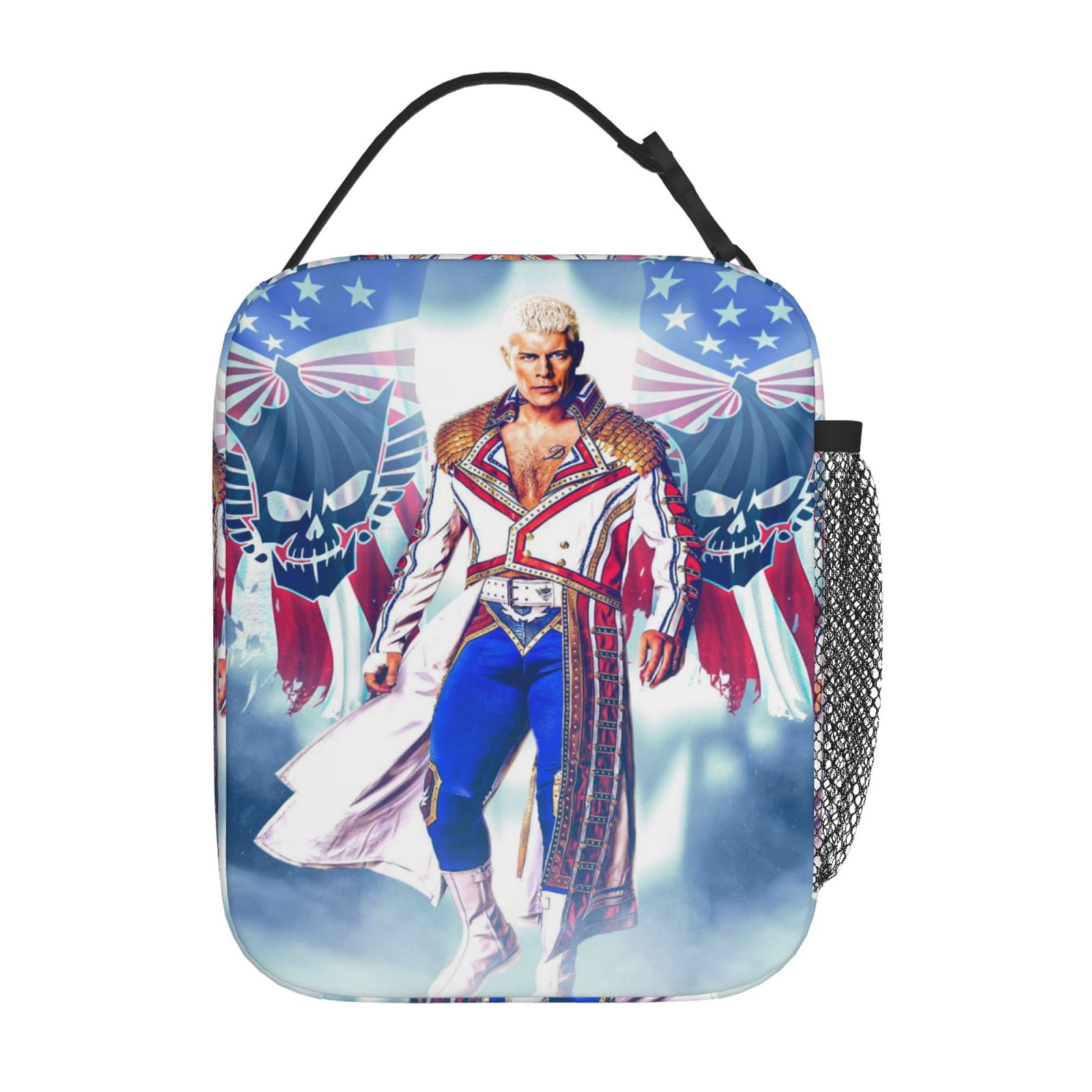 3D Printed Cartoon Co-dy Wrestler Rh0d Insulated Lunch Bag Office Work ...