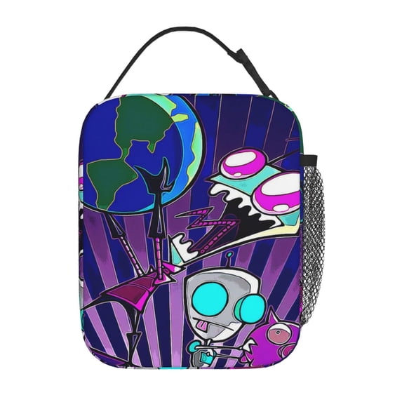 3D Printed Cartoon Inva-der Monster Z1m Gir Insulated Lunch Bag Office ...