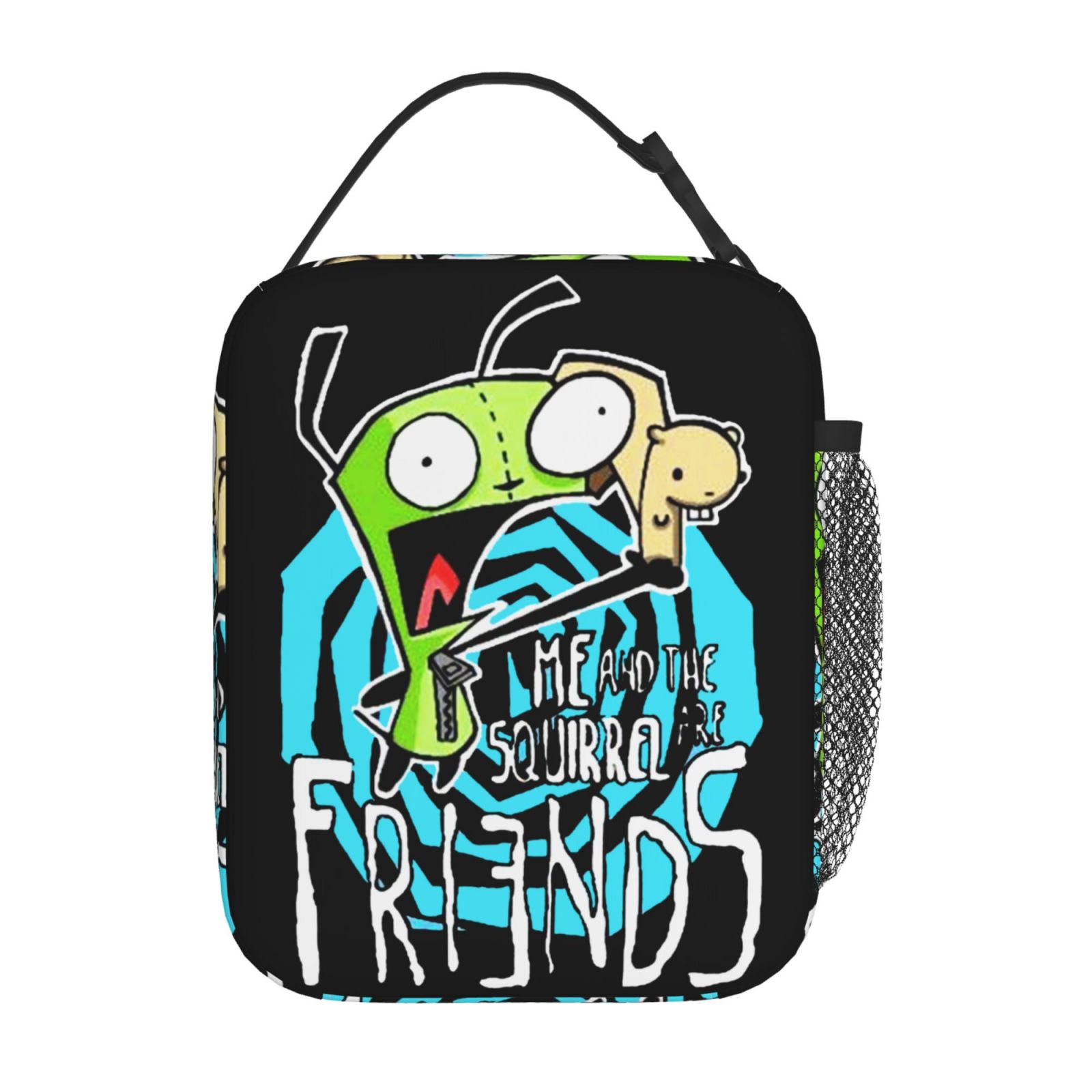 3D Printed Cartoon Invader Zim Gir Insulated Lunch Bag Office Work ...