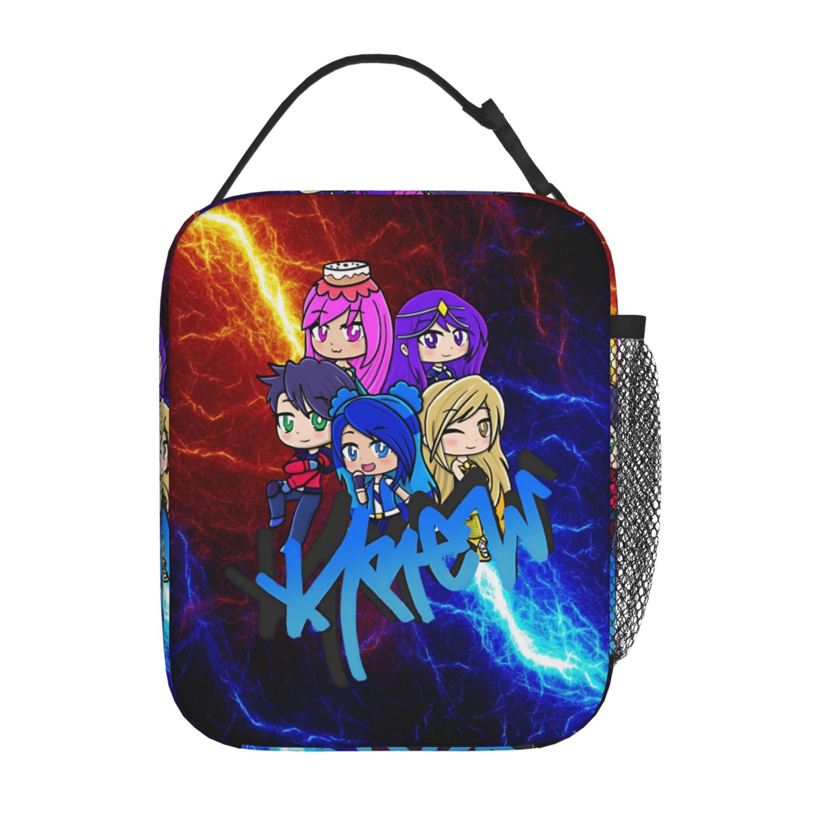 3D Printed Cartoon ItsFunneh Krew Insulated Lunch Bag Office Work ...