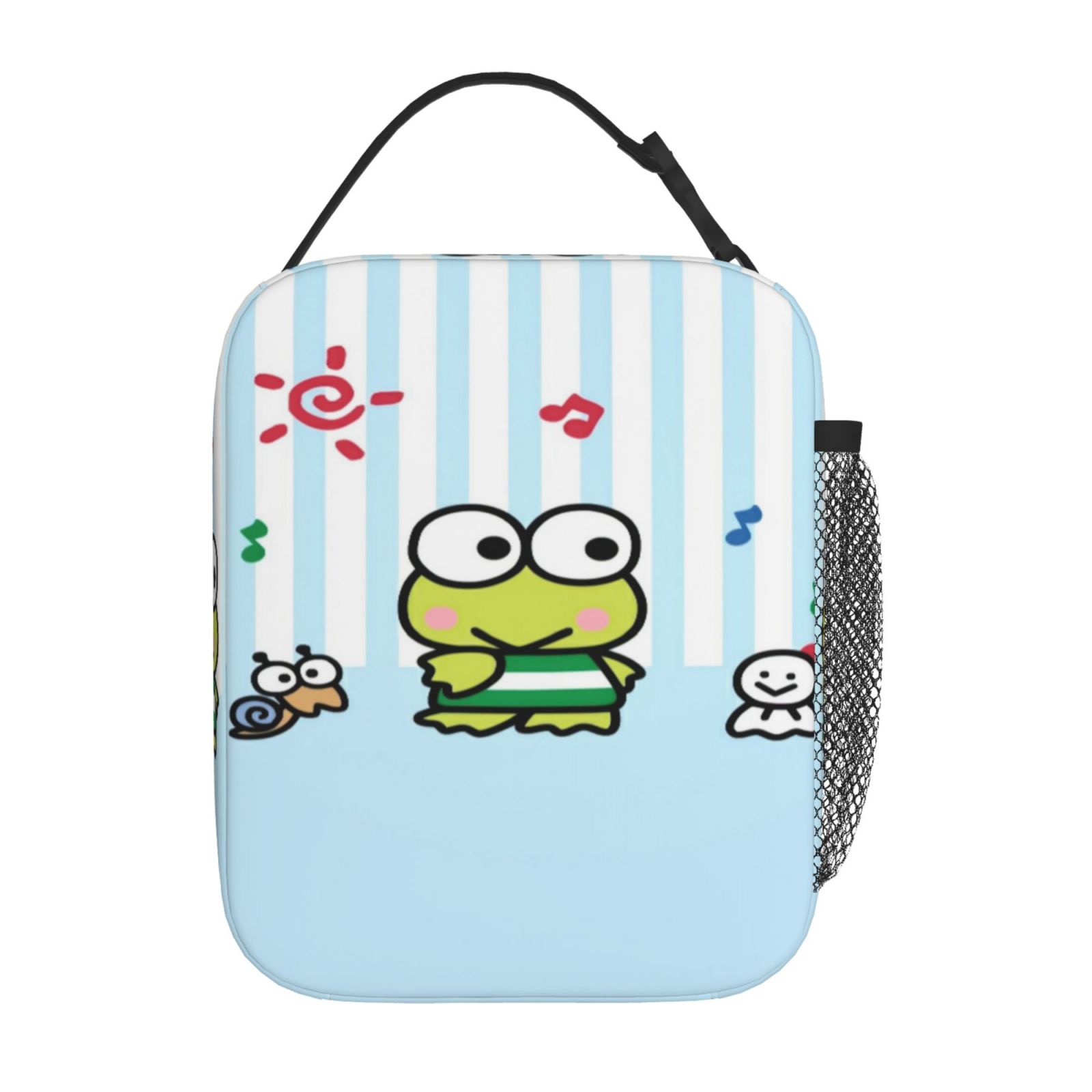 3D Printed Cartoon Keroppi Insulated Lunch Bag Office Work Picnic Beach ...