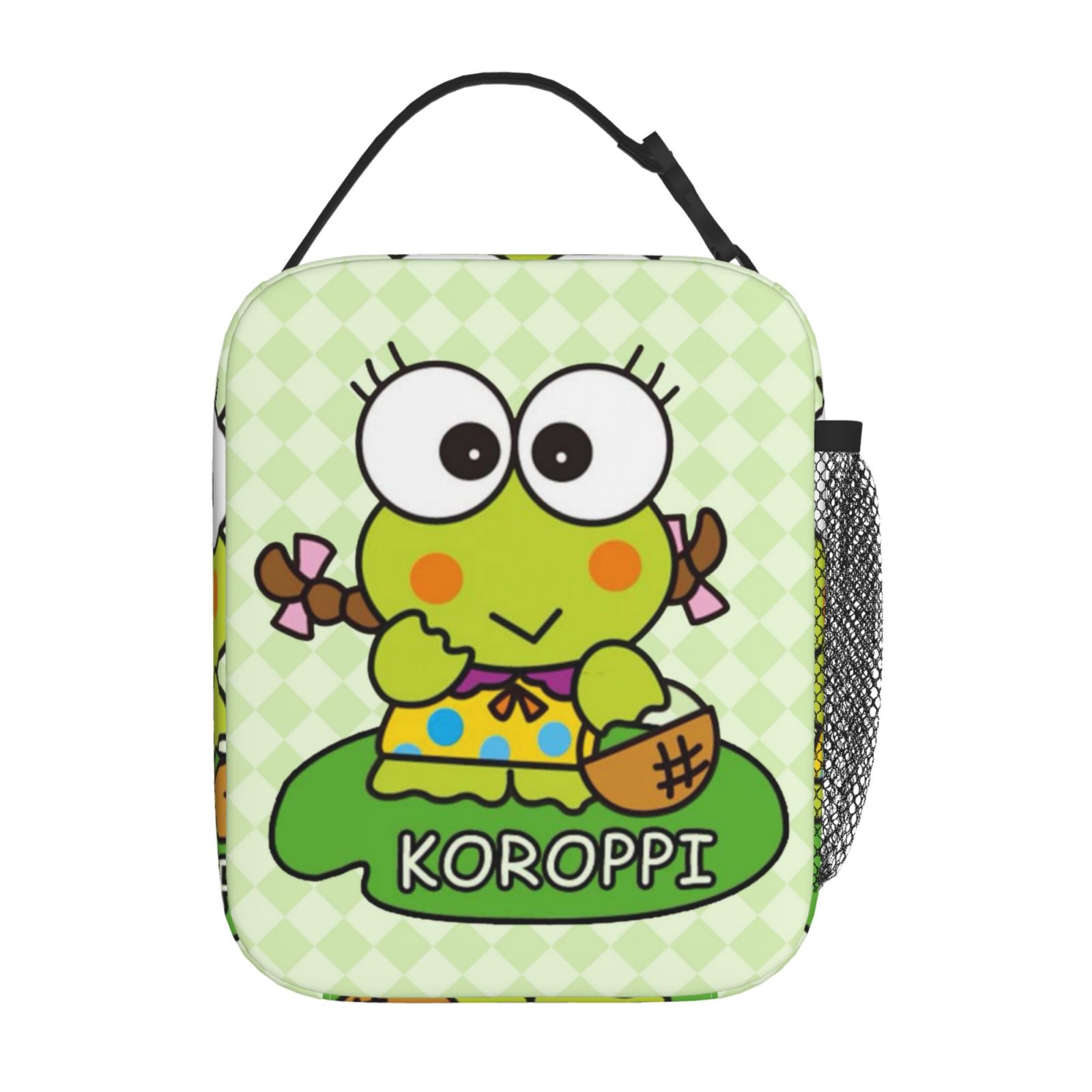 3D Printed Cartoon Keroppi Insulated Lunch Bag Office Work Picnic Beach ...