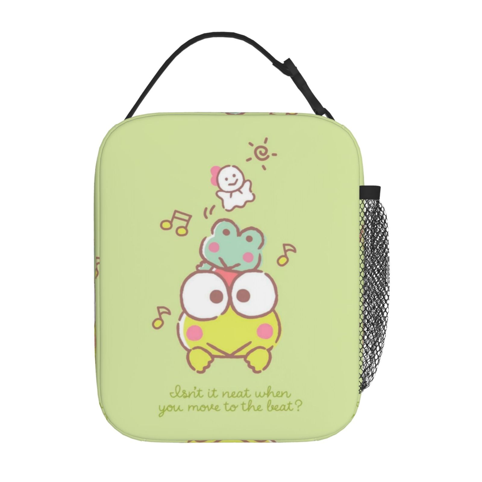 3D Printed Cartoon Keroppi Insulated Lunch Bag Office Work Picnic Beach ...