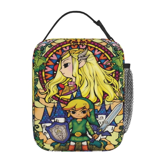 3D Printed Cartoon Le-Gend 0f Zel-,Da0 Insulated Lunch Bag Office Work ...