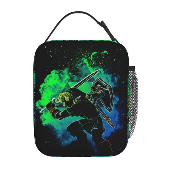 3D Printed Cartoon Le-Gend 0f Zel-,Da0 Insulated Lunch Bag Office Work ...