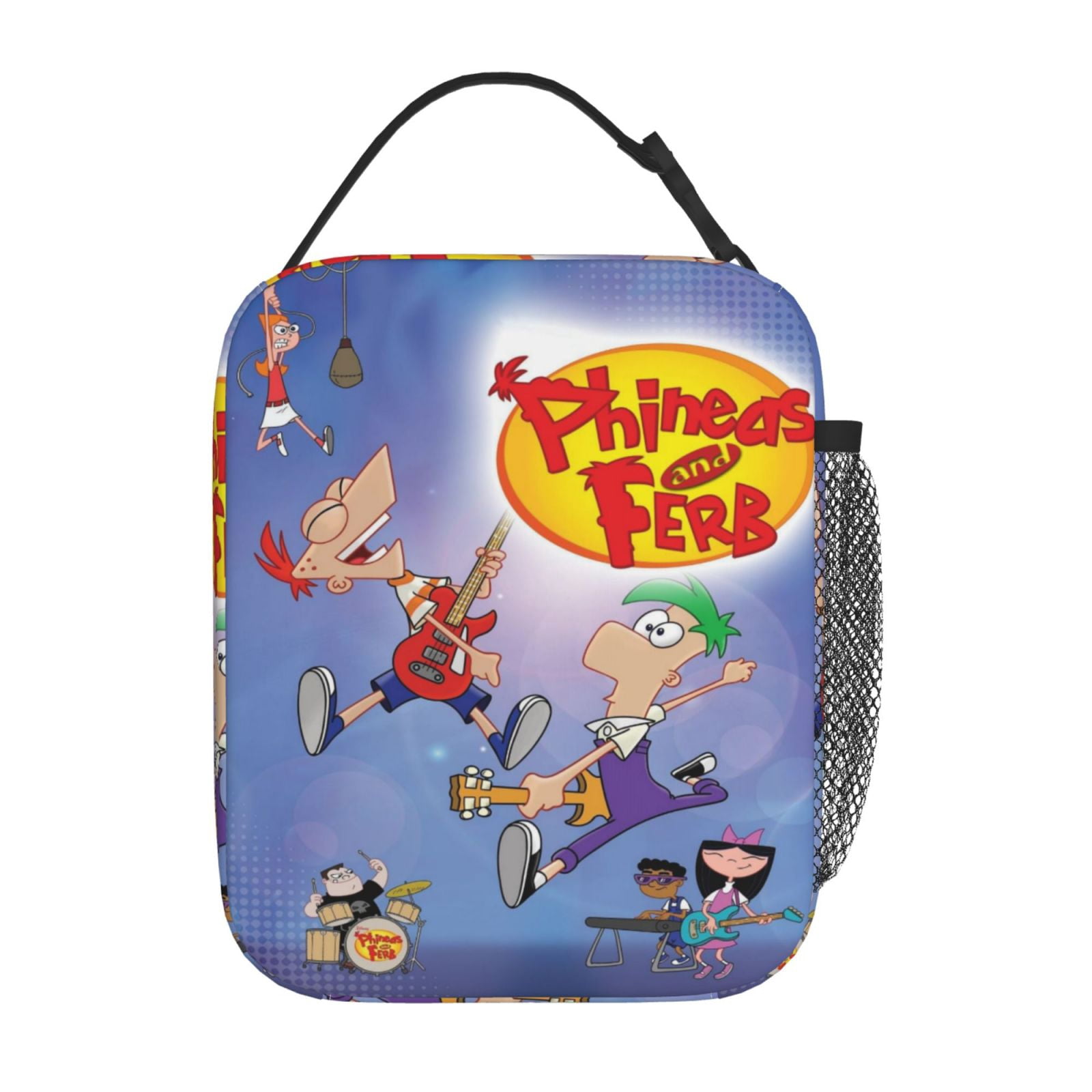 3D Printed Cartoon Phi-Neas Friend Ferb0 Insulated Lunch Bag Office ...