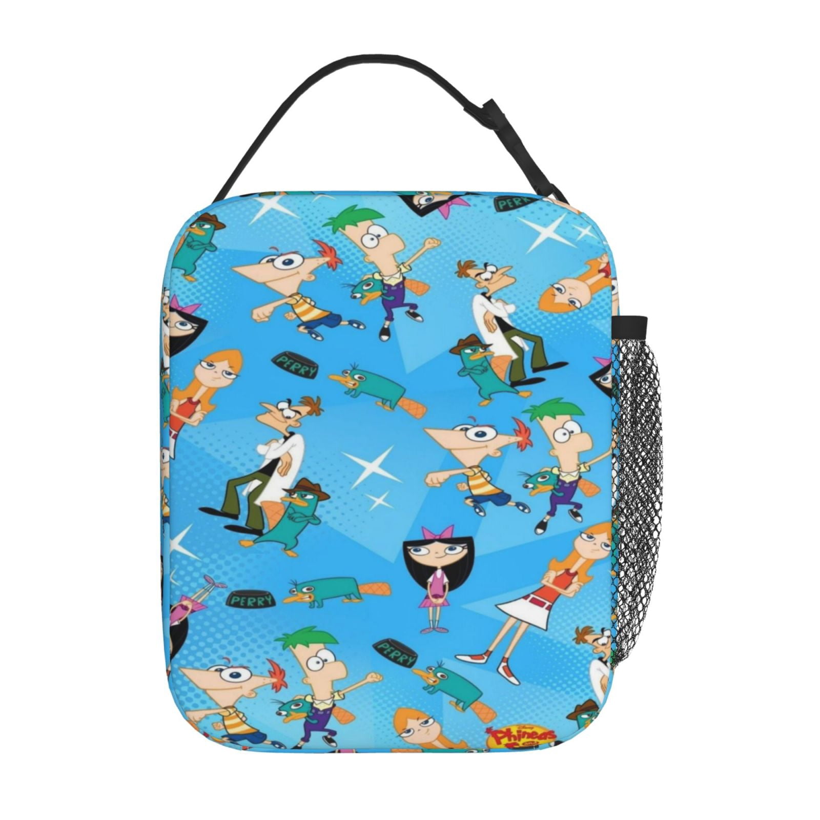 3D Printed Cartoon Phi-Neas Friend Ferb0 Insulated Lunch Bag Office ...