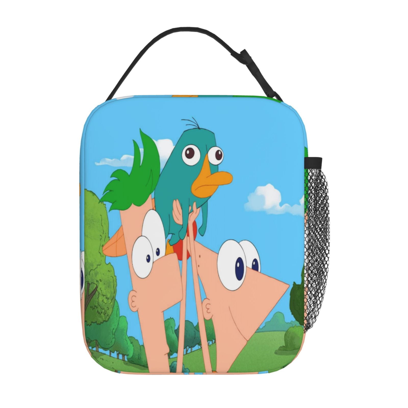 3D Printed Cartoon Phi-Neas Friend Ferb0 Insulated Lunch Bag Office ...