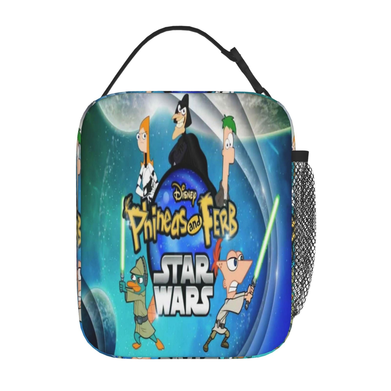 3D Printed Cartoon Phi-Neas Friend Ferb0 Insulated Lunch Bag Office ...