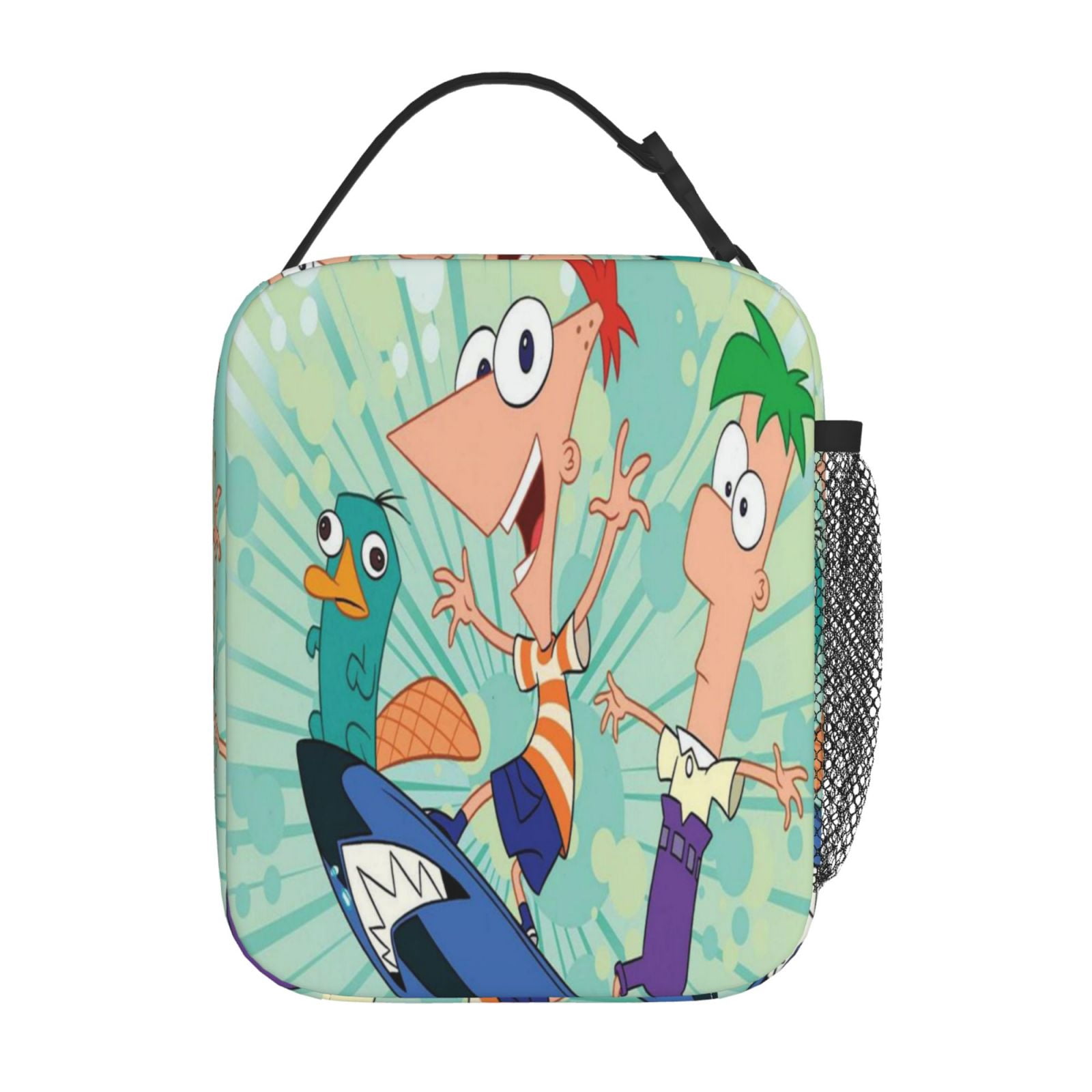 3D Printed Cartoon Phi-Neas Friend Ferb0 Insulated Lunch Bag Office ...