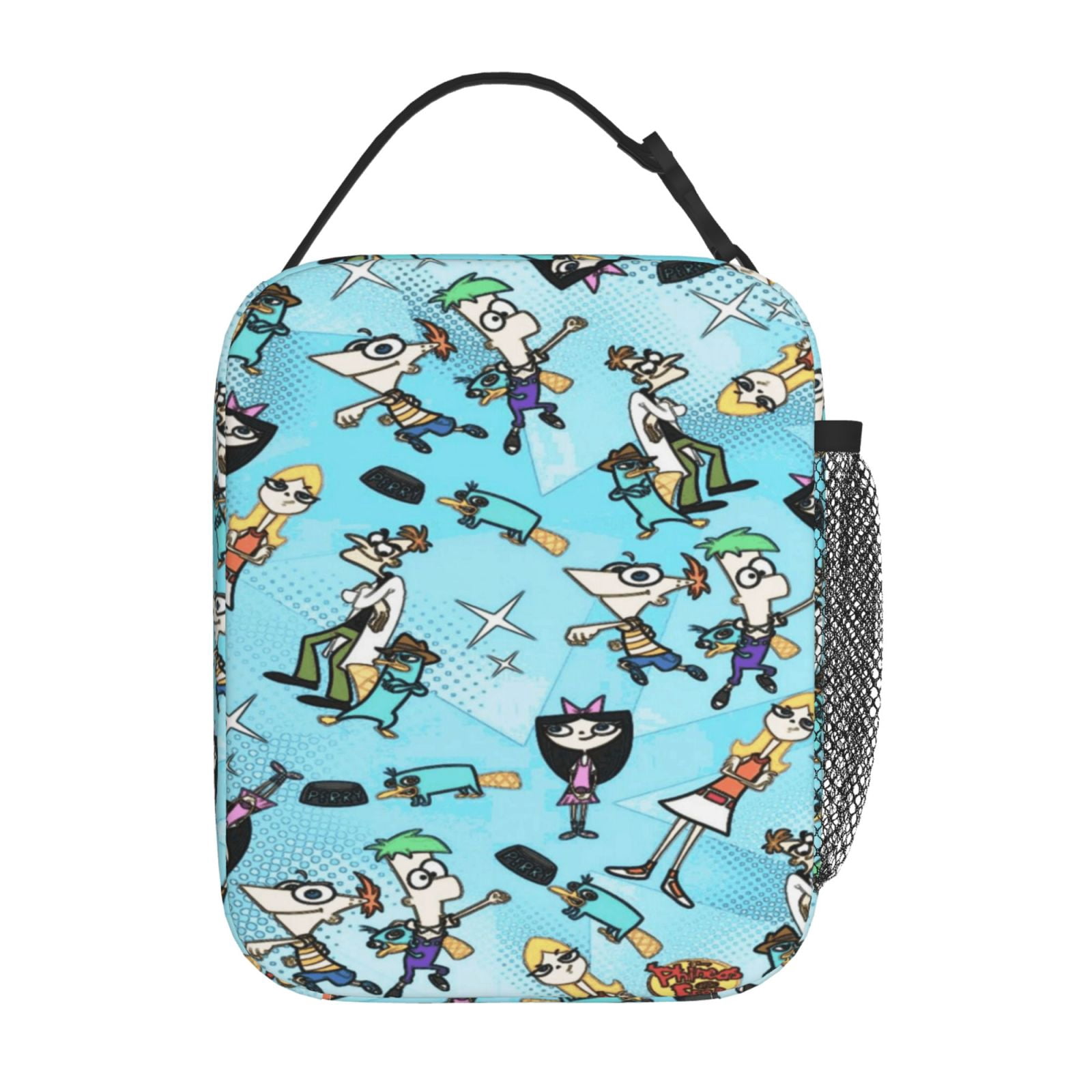 3D Printed Cartoon Phi-Neas Friend Ferb0 Insulated Lunch Bag Office ...