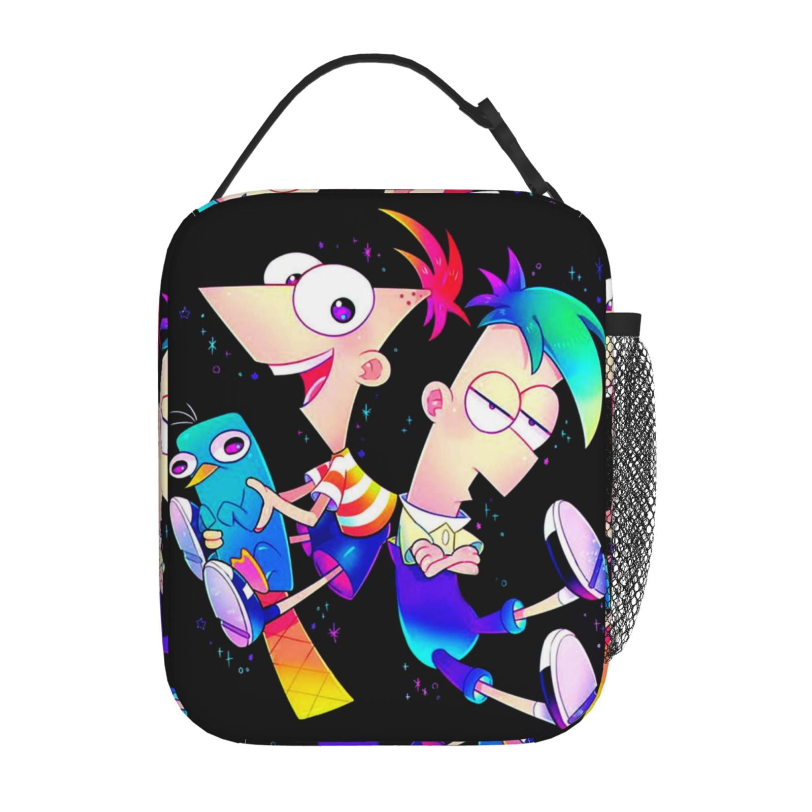 3D Printed Cartoon Phi-Neas Friend Ferb0 Insulated Lunch Bag Office ...