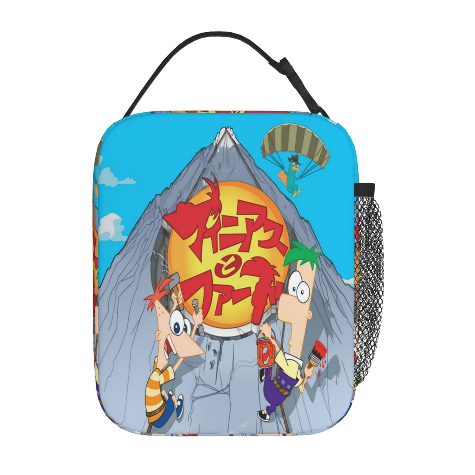 3D Printed Cartoon Phi-Neas Friend Ferb0 Insulated Lunch Bag Office ...