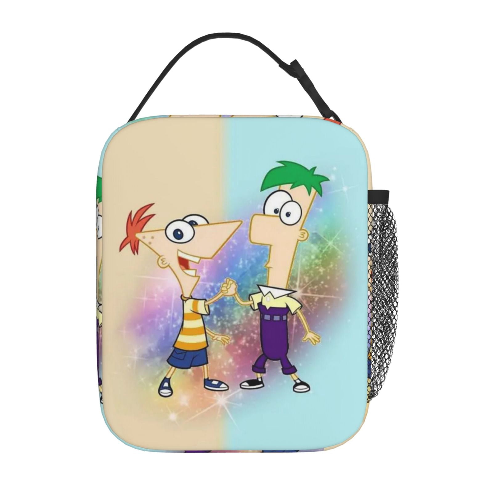 3D Printed Cartoon Phi-Neas Friend Ferb0 Insulated Lunch Bag Office ...