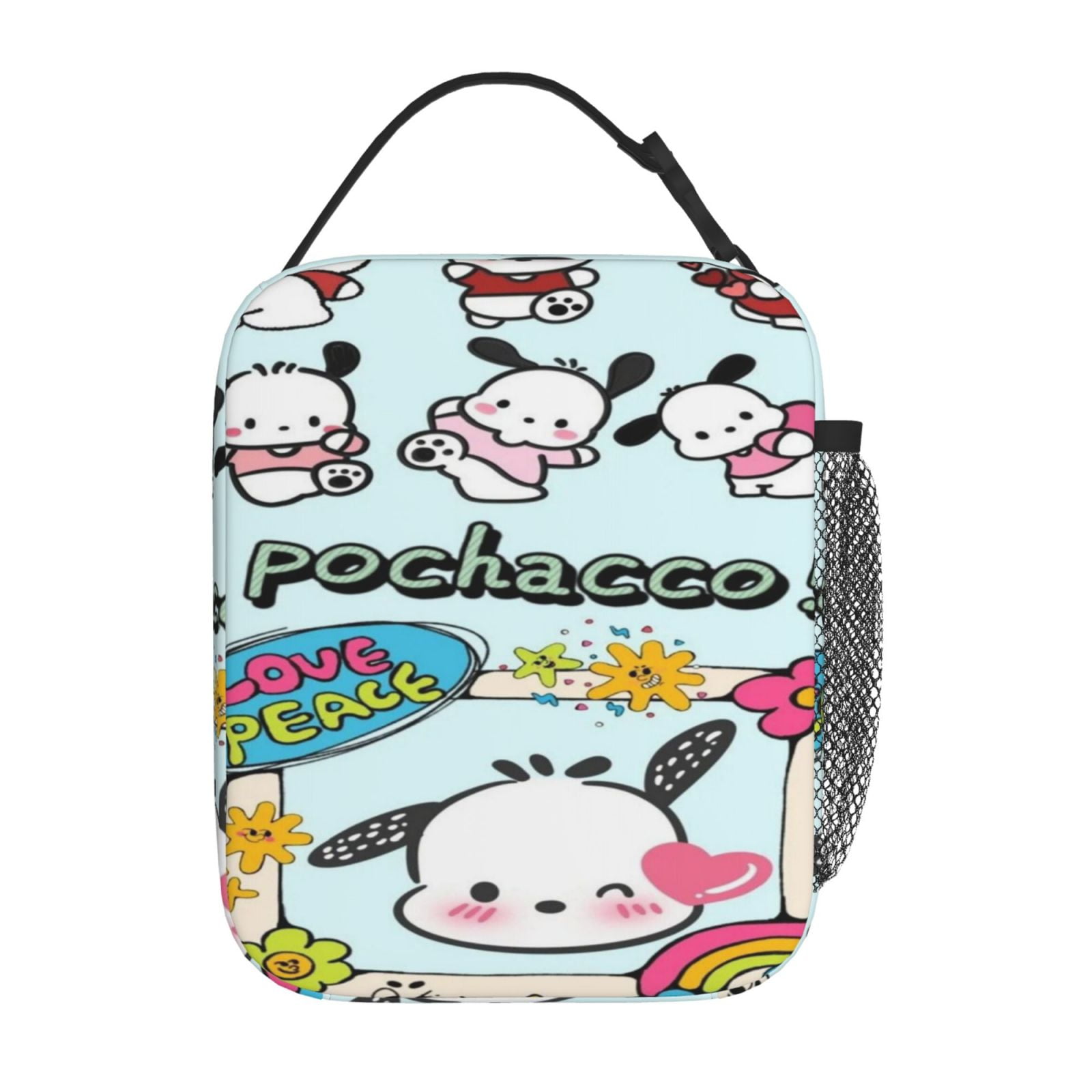 3D Printed Cartoon Pochacco Insulated Lunch Bag Office Work Picnic ...