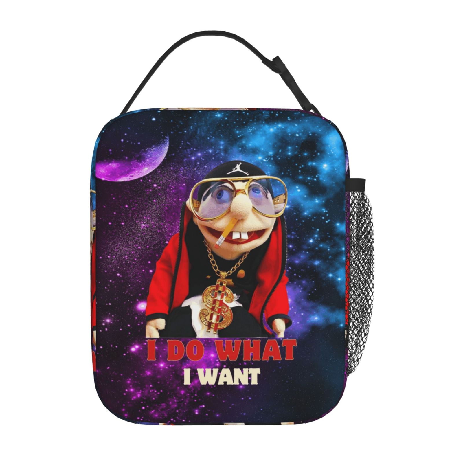 3D Printed Cartoon Sml Cartoon Jef-,fy Insulated Lunch Bag Office Work ...