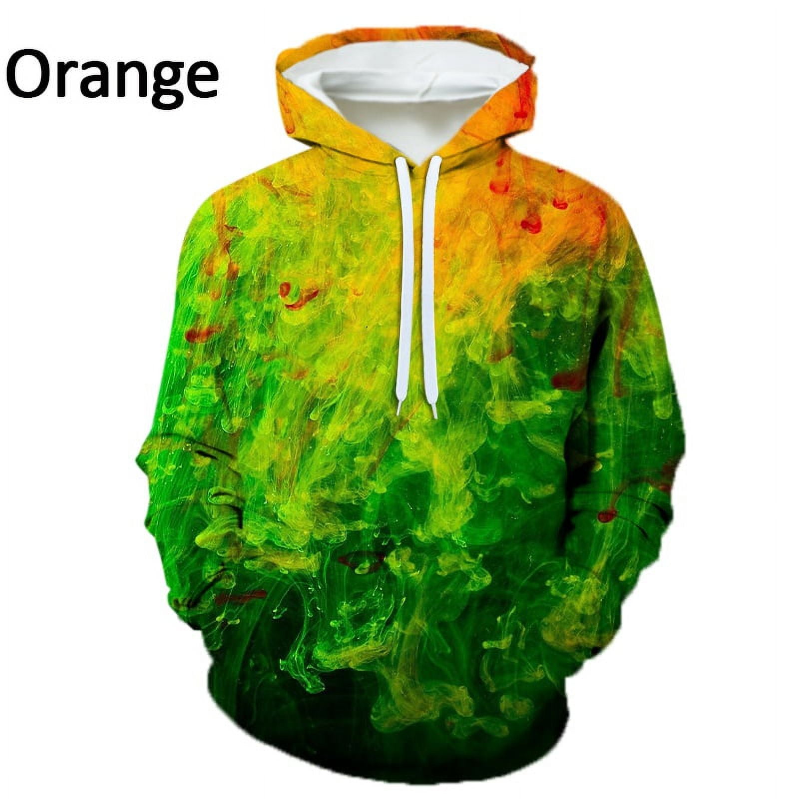 3D Printed Casual Long-sleeved Men's Hoodie Splash Ink Dripping ...