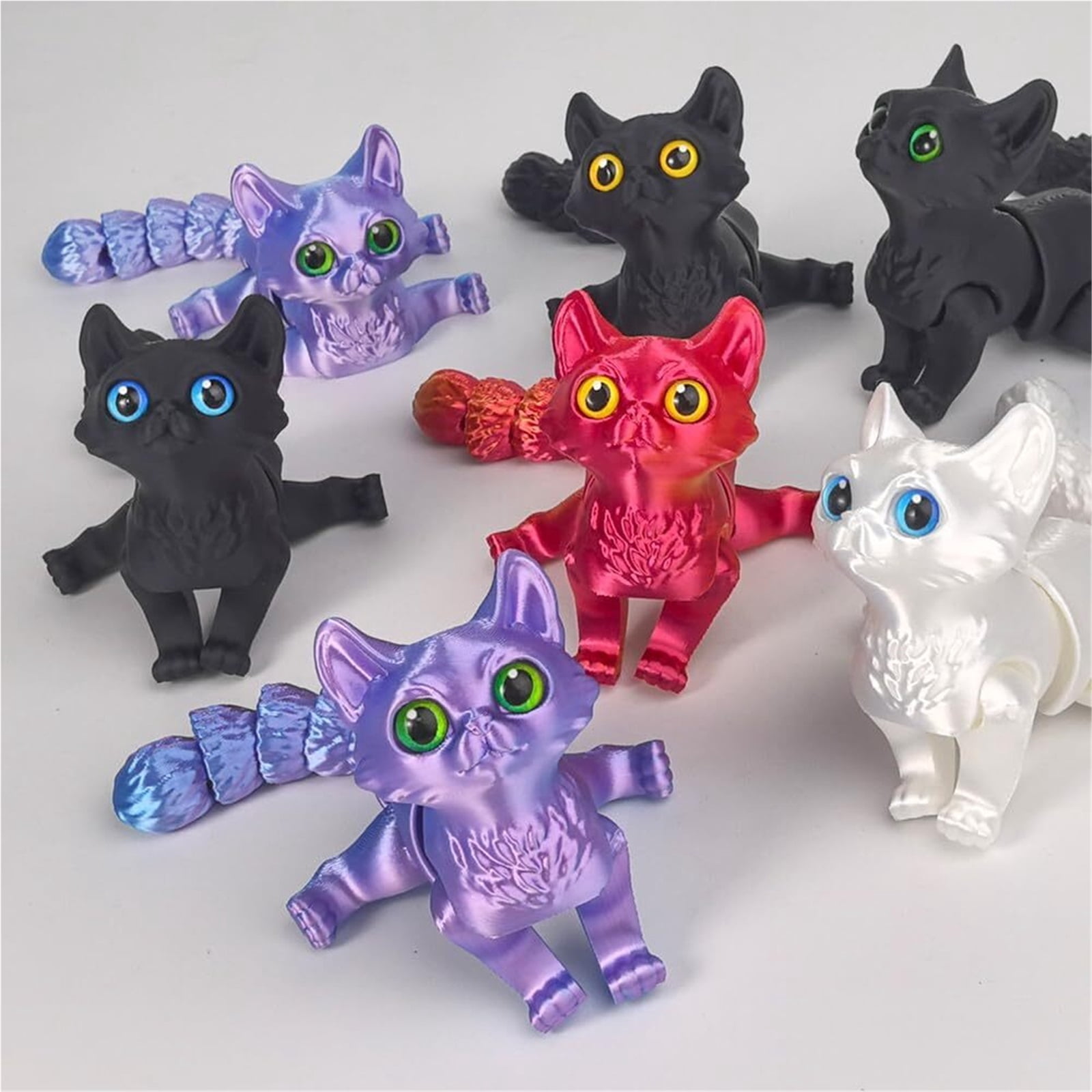3D Printed Cat, Animals Fidget Decor for Stress Relief, Desktop ...