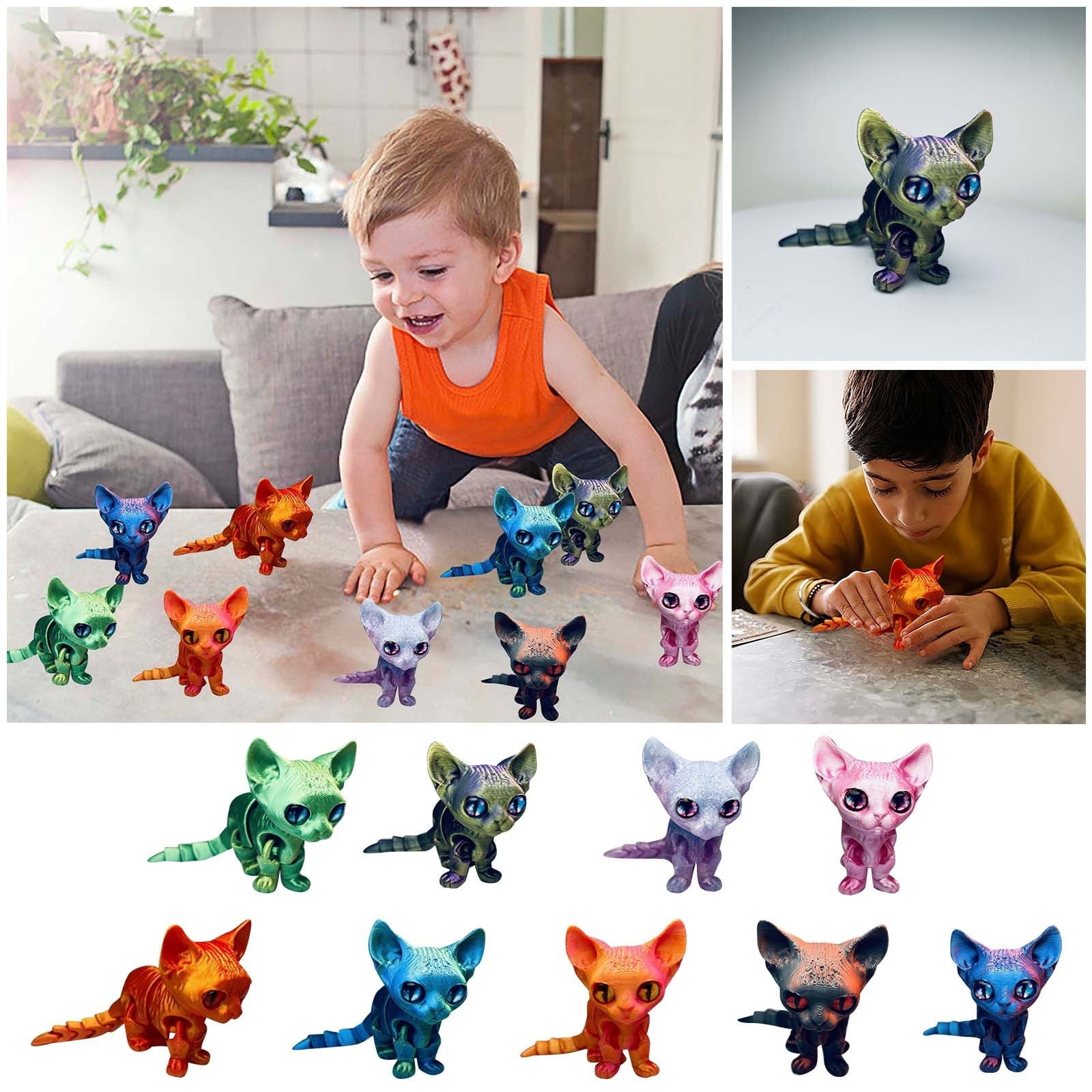 3D Printed Cat Toys, 3D Printed Articulated Flexible Moving Cat Toy, 3D ...