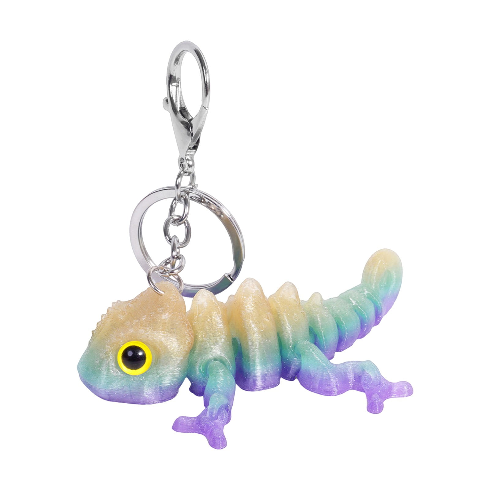 3D Printed Chameleon Dragon 3D Printed Chameleon-Shaped Keychain 3D ...
