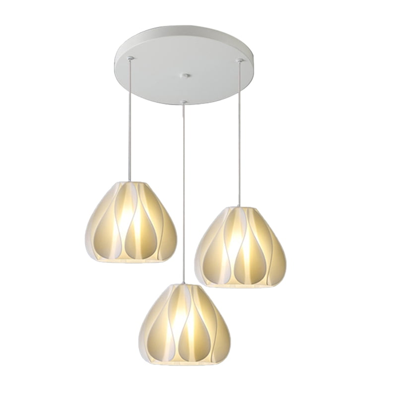 3D Printed Cluster 3-Light Chandelier Wave Design Ceiling Chandelier ...