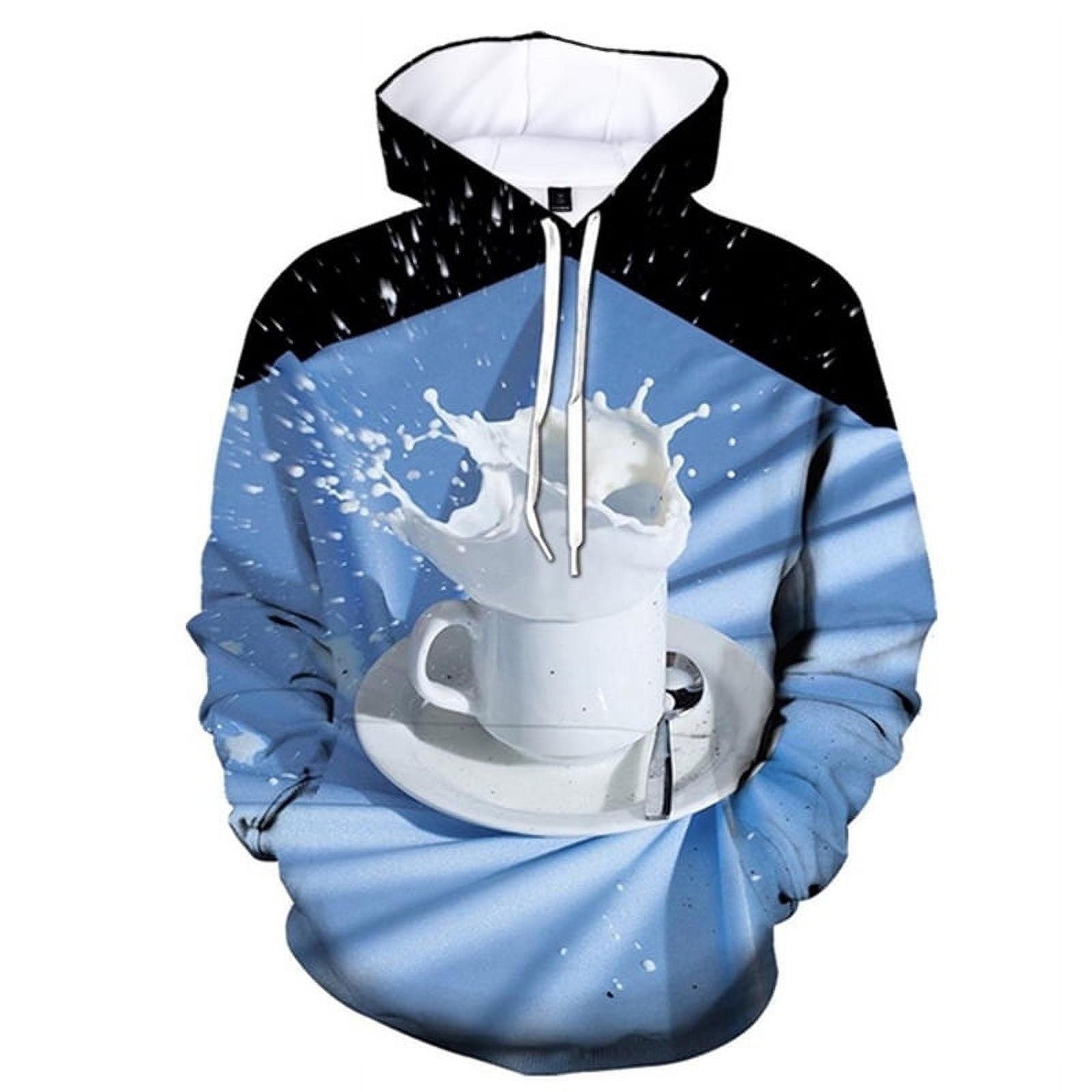 3D Printed Coffee Cup Hoodies For Men Graphics Oversized Hoodie New ...