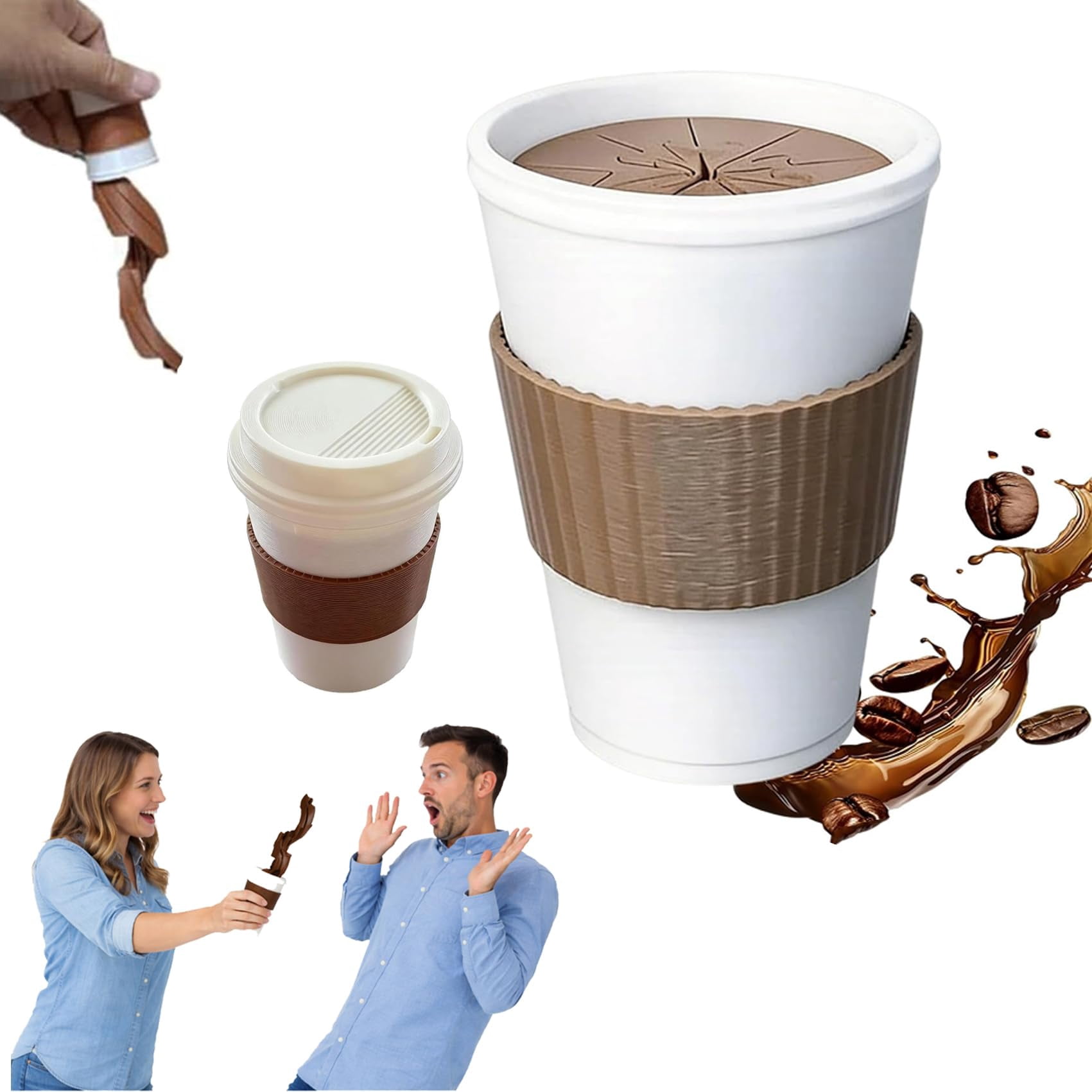 3D Printed Coffee Spill Fidget, Spiral Fidget Toy with Realistic ...
