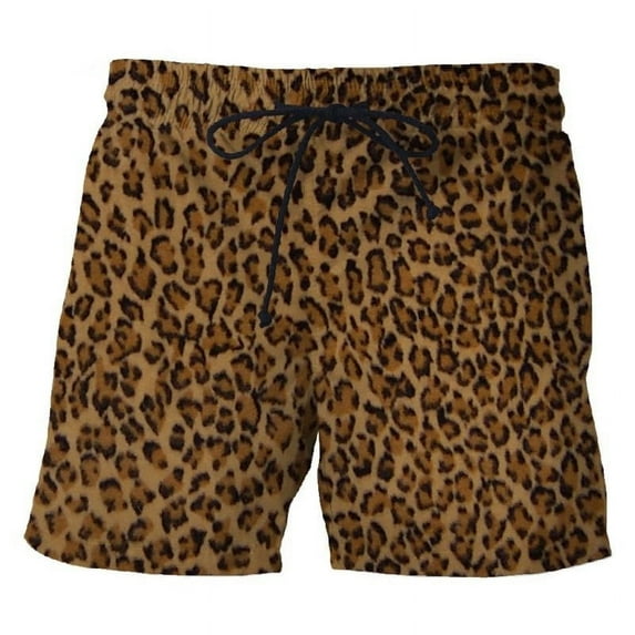 3D Printed Colorful Leopard Short Pants Men's Casual Swim Beach Shorts ...